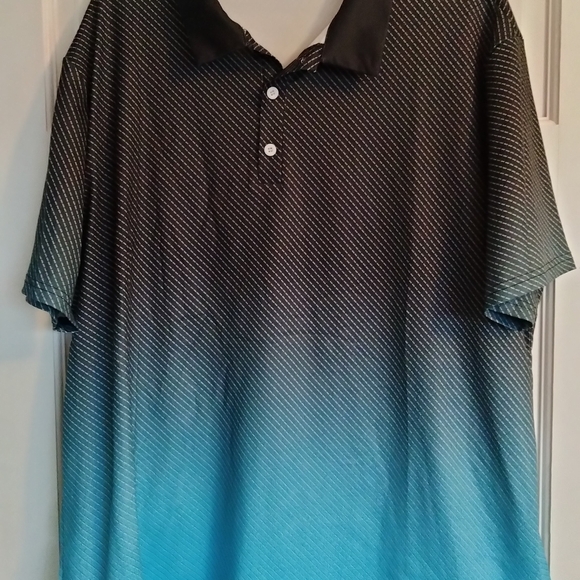 Hardaddy | Shirts | Hardaddy Mens Black And Blue Gradient Polo Shirt ...